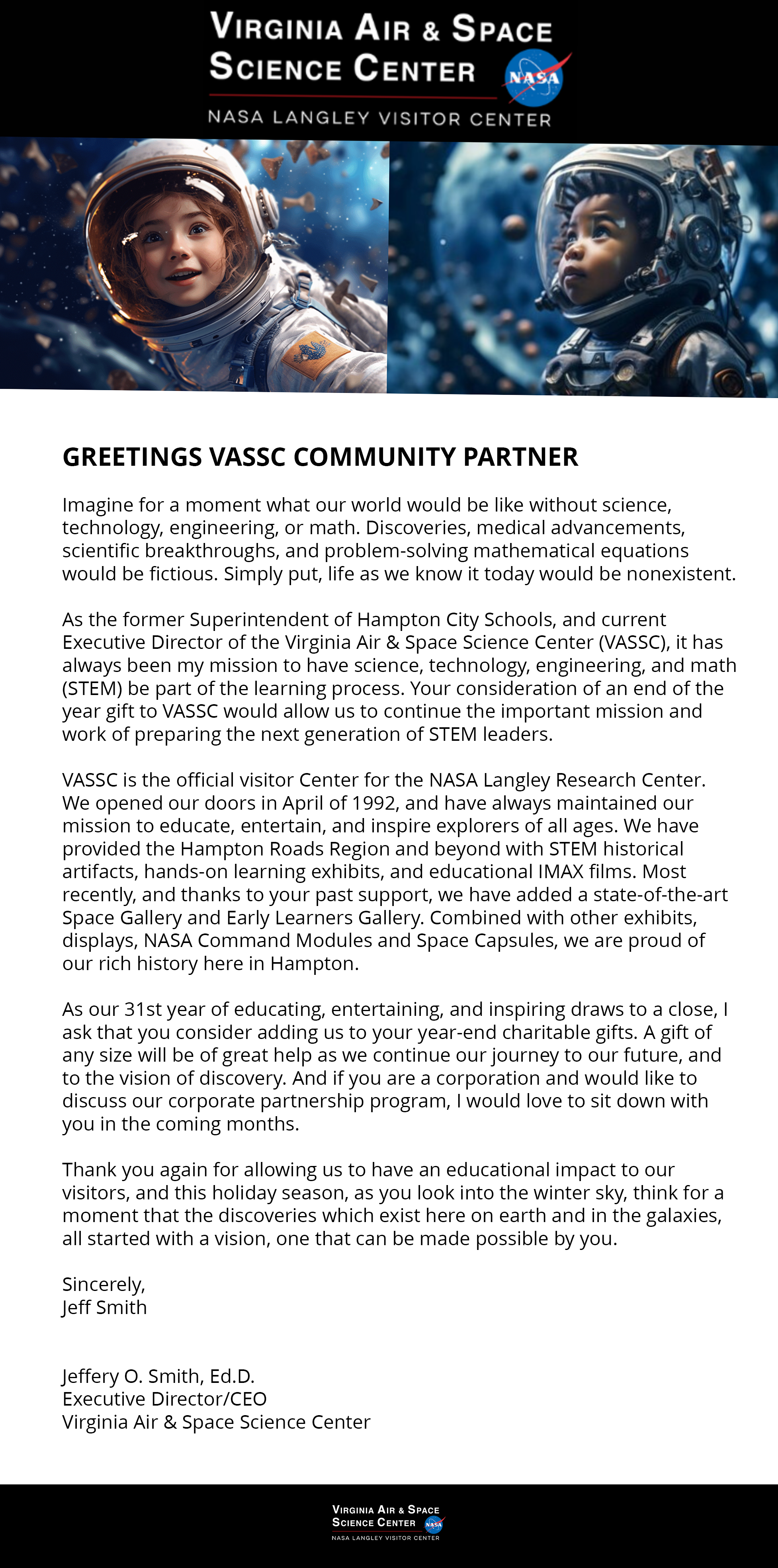 From the Executive Director - Virginia Air & Space Center